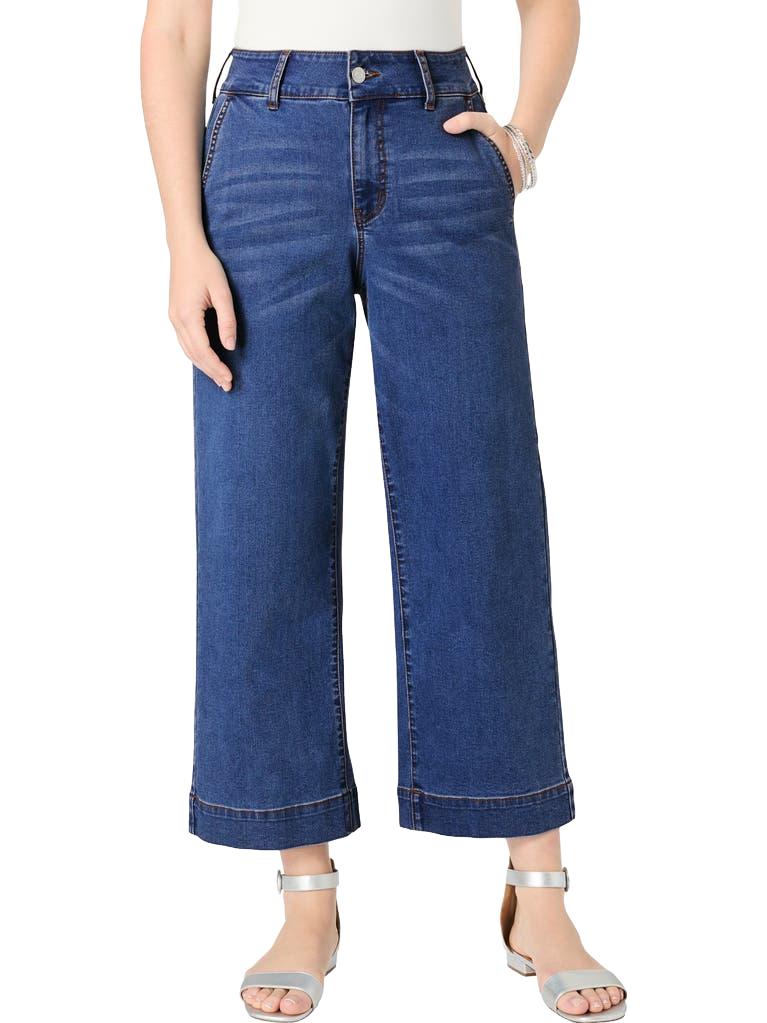 ROAMAN'S Roaman's Wide Leg Crop Jean